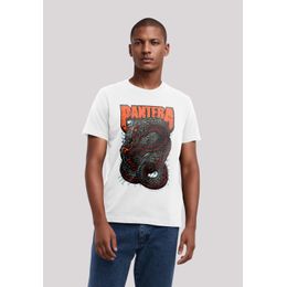 T-Shirt F4NT4STIC "Pantera Venomous Snake", Herren, Gr. L, weiß, Obermaterial: 100% Baumwolle, regular fit, Rundhals, ohne Bündchen, Shirts, Premium Qualität