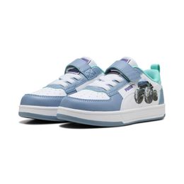 Sneaker Puma "Puma x HOT WHEELS™ MONSTER TRUCKS Caven 2.0 Sneakers Kinder", Kinder, Gr. 28, weiß (cool blau weiß aquatic grün), Obermaterial: Synthetik, Textil; Futter: Textil; Laufsohle: Gummi, Schuhe