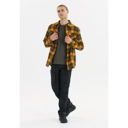 Fleeceshirt WHISTLER "Bargo", Herren, Gr. M, gr&uuml;n, 60% Baumwolle, 40% Polyester, kariert, normal, Shirts, mit praktischen Brusttaschen