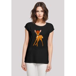 T-Shirt F4NT4STIC "Disney Bambi Classic", Damen, Gr. 4XL, schwarz, Obermaterial: 100% Baumwolle, regular fit, Rundhals, ohne B&uuml;ndchen, Shirts T-Shirt, Premium Qualit&auml;t