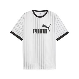 Trainingsshirt Puma "Essentials Gestreiftes Trikot Herren", Herren, Gr. XXL, wei&szlig;, Obermaterial: 100% Polyester; &Auml;rmelbund: 100% Polyester; Kragen: 100% Polyester, clean, relaxed fit, V-Ausschnitt, Shirts