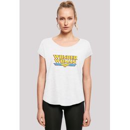 T-Shirt F4NT4STIC "DC Comics Superhelden Wonder Woman Crackle Logo", Damen, Gr. S, wei&szlig;, Obermaterial: 100% Baumwolle, regular fit, Rundhals, ohne B&uuml;ndchen, Shirts T-Shirt, Print