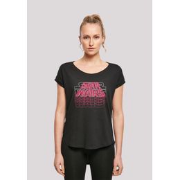 T-Shirt F4NT4STIC "Star Wars Blended Logo - Premium Krieg der Sterne", Damen, Gr. L, schwarz, Obermaterial: 100% Baumwolle, regular fit, Rundhals, ohne B&uuml;ndchen, Shirts T-Shirt, Print