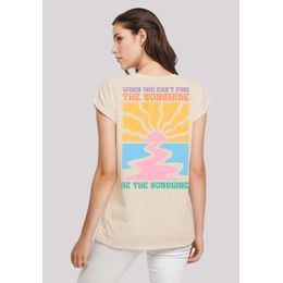 T-Shirt F4NT4STIC "Be The Sunshine Color", Damen, Gr. 4XL, weiß (sandweiß), Obermaterial: 100% Baumwolle, regular fit, Rundhals, ohne Bündchen, Shirts, Premium Qualität
