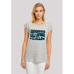 T-Shirt F4NT4STIC "Internationaler Frauentag Empowered Girls Power", Damen, Gr. 4XL, grau (erdgrau), Obermaterial: 100% Baumwolle, regular fit, Rundhals, ohne B&uuml;ndchen, Shirts T-Shirt, Premium Qualit&auml;t