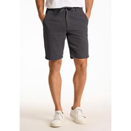 Shorts LINDBERGH "LINDBERGH Leinenshorts", Herren, Gr. L, schwarz, Obermaterial: 55% Baumwolle, 45% Leinen, relaxed fit, Hosen