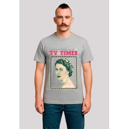F4NT4STIC Herren T-Shirt "TV Times Queen Elizabeth II 1957 Cover"grau melange, Gr. XS, Obermaterial: 100% Baumwolle, Shirts, Premium Qualität