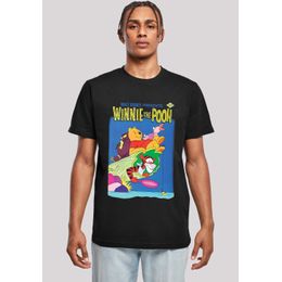 T-Shirt F4NT4STIC "Disney Winnie Puuh Poster", Damen, Gr. L, schwarz, Obermaterial: 100% Baumwolle, regular fit, Rundhals, ohne B&uuml;ndchen, Shirts T-Shirt, Herren,Premium Merch,Regular-Fit,Basic,Bedruckt