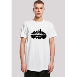 T-Shirt F4NT4STIC "Cities Collection - New York skyline", Herren, Gr. M, weiß, Obermaterial: 100% Baumwolle, regular fit, Rundhals, ohne Bündchen, Shirts, Print