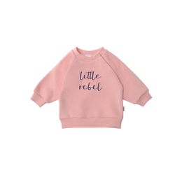 Sweatshirt Liliput "Little rebel", M&auml;dchen, Gr. 110/116, rosa, 80% Baumwolle, 20% Polyester, bedruckt, normal, Rundhals, Sweatshirts Sweatshirt, mit witzigem Print