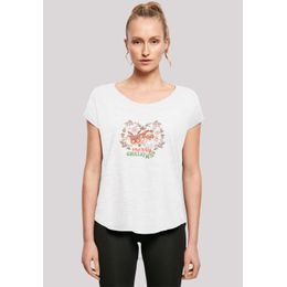 T-Shirt F4NT4STIC "Weihnachten Hippie Santa And Reindeer", Damen, Gr. S, wei&szlig;, Obermaterial: 100% Baumwolle, regular fit, Rundhals, ohne B&uuml;ndchen, Shirts T-Shirt, Premium Qualit&auml;t, Weihnachts-Kollection