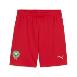 Sporthose Puma "Marokko 2025 Shorts Herren", Damen, Gr. XXL, Normalgr&ouml;&szlig;en, rot (rot archive gr&uuml;n), Obermaterial: 100% Polyester, unifarben, regular fit, Hosen Sporthose