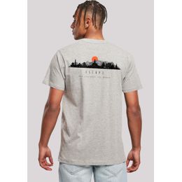 T-Shirt F4NT4STIC "Escape Discover the World Asian Town", Herren, Gr. S, erdgrau, Obermaterial: 100% Baumwolle, regular fit, Rundhals, ohne Bündchen, Shirts, Premium Qualität, ESCAPE Collection