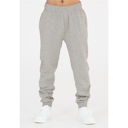 Sweathose LES'ARCS "Abeni", Jungen, Gr. 164, EURO-Gr&ouml;&szlig;en, grau, 45% Polyester, 35% Baumwolle, 20% Polyester, unifarben, lang, Hosen Sweathose, mit relaxter Passform