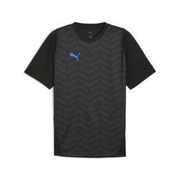Trainingsshirt Puma "individualCUP Fußballtrikot Herren", Herren, Gr. XXL, schwarz, weiß ultra blau, Obermaterial: 100% Polyester, bedruckt, regular fit, Rundhals, Shirts