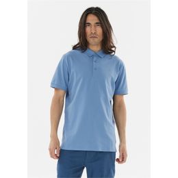 Langarm-Poloshirt CRUZ "Harrold M", Herren, Gr. XL, blau (hellblau), 96% Baumwolle, 4% Elasthan, unifarben, normal, ohne Ausschnitt, Shirts, im klassischen und vielseitigen Look
