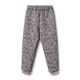Wheat Kinder Stoffhose "Wheat Thermo Pants Alex"schwarz sea flowers, Gr. 116, unifarben, 100% Polyester (Recycelt), Hosen