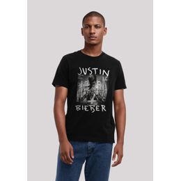 T-Shirt F4NT4STIC "Justin Bieber Purpose Album Cover", Herren, Gr. M, schwarz, Obermaterial: 100% Baumwolle, regular fit, Rundhals, ohne Bündchen, Shirts, Premium Qualität