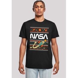 T-Shirt F4NT4STIC "NASA Isle", Damen, Gr. L, schwarz, Obermaterial: 100% Baumwolle, regular fit, Rundhals, ohne B&uuml;ndchen, Shirts T-Shirt, Herren,Premium Merch,Regular-Fit,Basic,Bedruckt