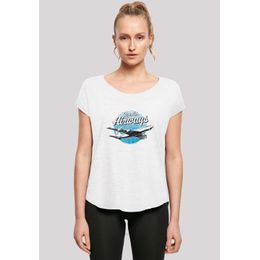 T-Shirt F4NT4STIC "Pan Am Airways Retro Plane Take Off", Damen, Gr. S, wei&szlig;, Obermaterial: 100% Baumwolle, regular fit, Rundhals, ohne B&uuml;ndchen, Shirts T-Shirt, Premium Qualit&auml;t