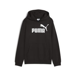 Hoodie Puma "ESS No. 1 Logo Fleece-Hoodie M&auml;dchen", M&auml;dchen, Gr. 140, schwarz, Obermaterial: 34% Polyester, 66% Baumwolle; Kapuzenfutter: 100% Baumwolle; Rippe: 3% Elasthan, 97% Baumwolle, normal, Sweatshirts Hoodie