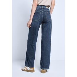 Loose-fit-Jeans Street One, Damen, Gr. 31, L&auml;nge 30, dunkelblau clean wash, Jeans, 78% Baumwolle, 21% Polyester, 1% Elasthan, unifarben, lang, Jeans, High Waist