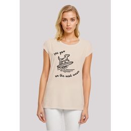 T-Shirt F4NT4STIC "See You On The Next Wave", Damen, Gr. 4XL, wei&szlig; (sandwei&szlig;), Obermaterial: 100% Baumwolle, regular fit, Rundhals, ohne B&uuml;ndchen, Shirts T-Shirt, Premium Qualit&auml;t