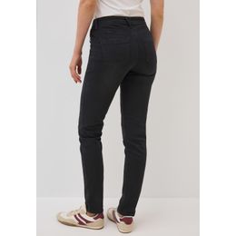Comfort-fit-Jeans Cecil, Damen, Gr. 27, Länge 32, grau (dunkelgrau washed), Jeans, 75% Baumwolle, 23% Polyester, 2% Elasthan, unifarben, lang, Jeans, Middle Waist