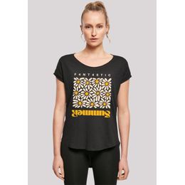 T-Shirt F4NT4STIC "Sommer Sonnenblume", Damen, Gr. L, schwarz, Obermaterial: 100% Baumwolle, regular fit, Rundhals, ohne B&uuml;ndchen, Shirts T-Shirt, Print