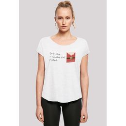 T-Shirt F4NT4STIC "Santa Letter Weihnachten", Damen, Gr. S, wei&szlig;, Obermaterial: 100% Baumwolle, regular fit, Rundhals, ohne B&uuml;ndchen, Shirts T-Shirt, Print
