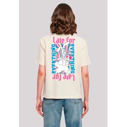 T-Shirt F4NT4STIC "Alice im Wunderland", Damen, Gr. L, sandwei&szlig;, Obermaterial: 100% Baumwolle, oversize, Rundhals, ohne B&uuml;ndchen, Shirts T-Shirt, Nostalgie, Retro Print, Kinderserie