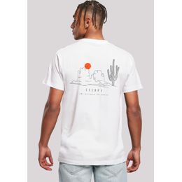 T-Shirt F4NT4STIC "Escape Discover the World Savannah", Herren, Gr. L, weiß, Obermaterial: 100% Baumwolle, regular fit, Rundhals, ohne Bündchen, Shirts, Discover the World