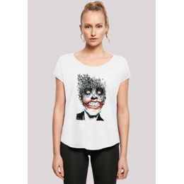 T-Shirt F4NT4STIC "Batman The Joker Bats", Damen, Gr. S, wei&szlig;, Obermaterial: 100% Baumwolle, regular fit, Rundhals, ohne B&uuml;ndchen, Shirts T-Shirt, Damen,Premium Merch,Lang,Longshirt,Bedruckt