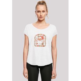 T-Shirt F4NT4STIC "Stay Merry And Bright Hippie Santa", Damen, Gr. S, wei&szlig;, Obermaterial: 100% Baumwolle, regular fit, Rundhals, ohne B&uuml;ndchen, Shirts T-Shirt, Premium Qualit&auml;t, Weihnachts-Kollection