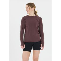 Funktionsshirt Endurance "Joan", Herren, Gr. 38, dunkellila, 79% Polyester, 15% Modal, 6% Elasthan, unifarben, normal, Rundhals, Shirts Funktionsshirt, mit reflektierenden Details