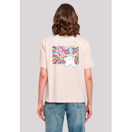 T-Shirt F4NT4STIC "Alice im Wunderland Uhr Hase", Damen, Gr. L, pink, Obermaterial: 100% Baumwolle, oversize, Rundhals, ohne Bündchen, Shirts, Premium Qualität, Nostalgie, Kinderserie