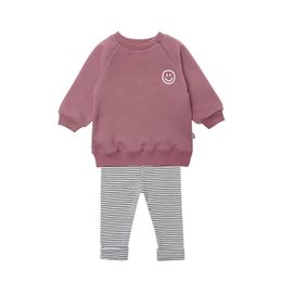 Sweatanzug Liliput "Smiley", Mädchen, Gr. 62/68, bunt (mehrfarbig), 80% Baumwolle, 20% Polyester, bedruckt, Sportanzüge, bestehend aus Leggings und Sweatshirt