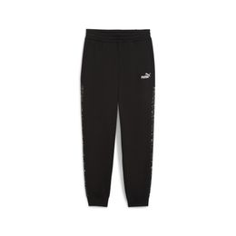 Sporthose Puma "Essentials Comfort High-Waist Jogginghose mit Animal-Print Damen", Damen, Gr. XS, Normalgr&ouml;&szlig;en, schwarz, 68% Baumwolle, 32% Polyester, animal-print, comfort fit, Hosen Sporthose