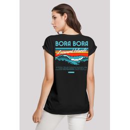 T-Shirt F4NT4STIC "Bora Bora Leewards Island", Damen, Gr. 4XL, schwarz, Obermaterial: 100% Baumwolle, regular fit, Rundhals, ohne B&uuml;ndchen, Shirts T-Shirt, Premium Qualit&auml;t