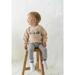 Sweatshirt Liliput "Oh Milk", Mädchen, Gr. 74/80, beige, 80% Baumwolle, 20% Polyester, bedruckt, normal, Rundhals, Sweatshirts Sweatshirt, mit Rundhalsausschnitt