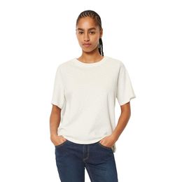 Marc O'Polo T-Shirt MARC O'POLO DENIM "aus softer Bio-Baumwolle", Damen, Gr. L, wei&szlig; (silky wei&szlig;), Obermaterial: 100% Baumwolle, unifarben, Basic, loose fit, Rundhals, normaler Saum, Shirts T-Shirt