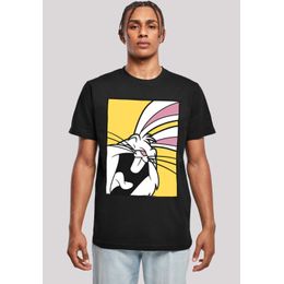 T-Shirt F4NT4STIC "Looney Tunes Bugs Bunny Laughing", Herren, Gr. M, schwarz, Obermaterial: 100% Baumwolle, regular fit, Rundhals, ohne Bündchen, Shirts, Print