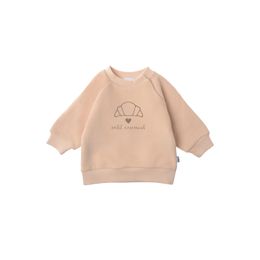 Sweatshirt Liliput "Petit Croissant", M&auml;dchen, Gr. 86/92, beige, 80% Baumwolle, 20% Polyester, bedruckt, normal, Rundhals, Sweatshirts Sweatshirt, mit Rundhalsausschnitt