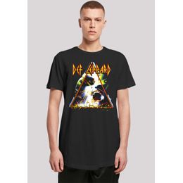 T-Shirt F4NT4STIC "Def Leppard Hysteria", Herren, Gr. M, schwarz, Obermaterial: 100% Baumwolle, regular fit, Rundhals, ohne Bündchen, Shirts, Premium Qualität