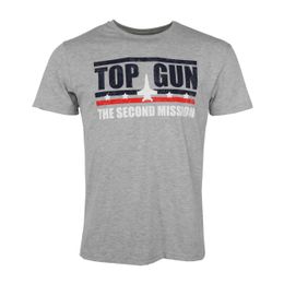 T-Shirt Top Gun "TG20212021", Herren, Gr. 48S, grau (grau m&eacute;lange), Obermaterial: 100% Baumwolle, Shirts T-Shirt