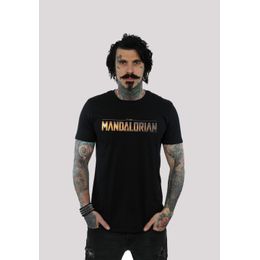 T-Shirt F4NT4STIC "Star Wars The Mandalorian", Herren, Gr. L, schwarz, Obermaterial: 100% Baumwolle, regular fit, Rundhals, ohne Bündchen, Shirts, Print