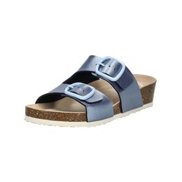 Pantolette Ara "Ara Pantoletten Lederimitat", Damen, Gr. 39, blau (hellblau), Lederimitat, Schuhe Pantolette