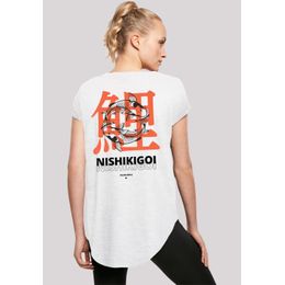 T-Shirt F4NT4STIC "Nishikigoi Koi Japan Grafik", Damen, Gr. S, weiß, Obermaterial: 100% Baumwolle, regular fit, Rundhals, ohne Bündchen, Shirts, Print