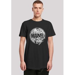 T-Shirt F4NT4STIC "Marvel Comics Logo Character Infill'", Herren, Gr. M, schwarz, Obermaterial: 100% Baumwolle, regular fit, Rundhals, ohne B&uuml;ndchen, Shirts T-Shirt, Print