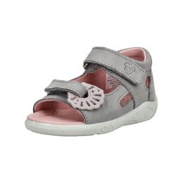 Pepino Kinder Riemchensandale "Pepino Sandalen Leder", Gr. 22grau, rosa, Leder, Schuhe